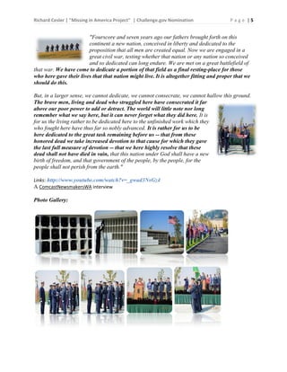 Richard Cesler - "Missing in America Project" | PDF