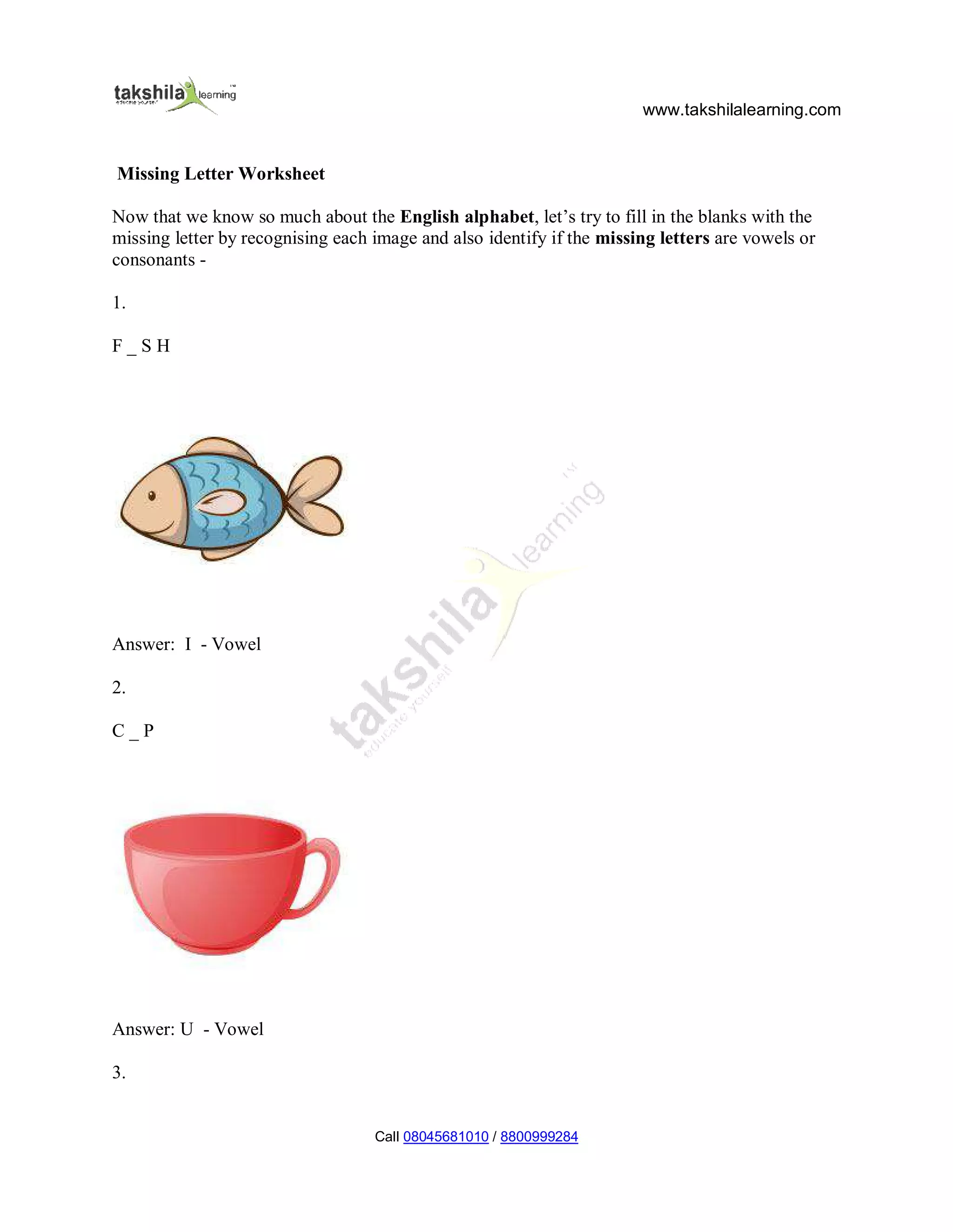 Missing letter worksheet nursery class | PDF