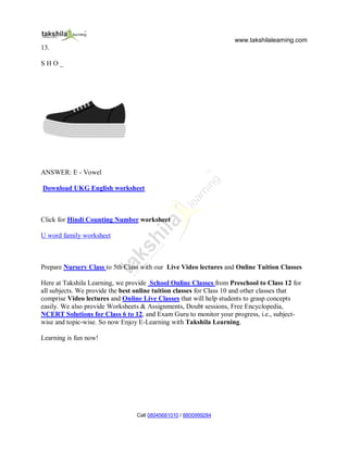 Missing letter worksheet nursery class | PDF
