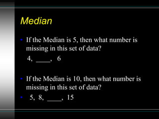Missing Numbers in the Data | PPTX