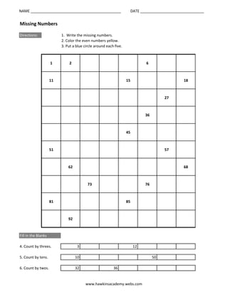 Missing Numbers | XLSX