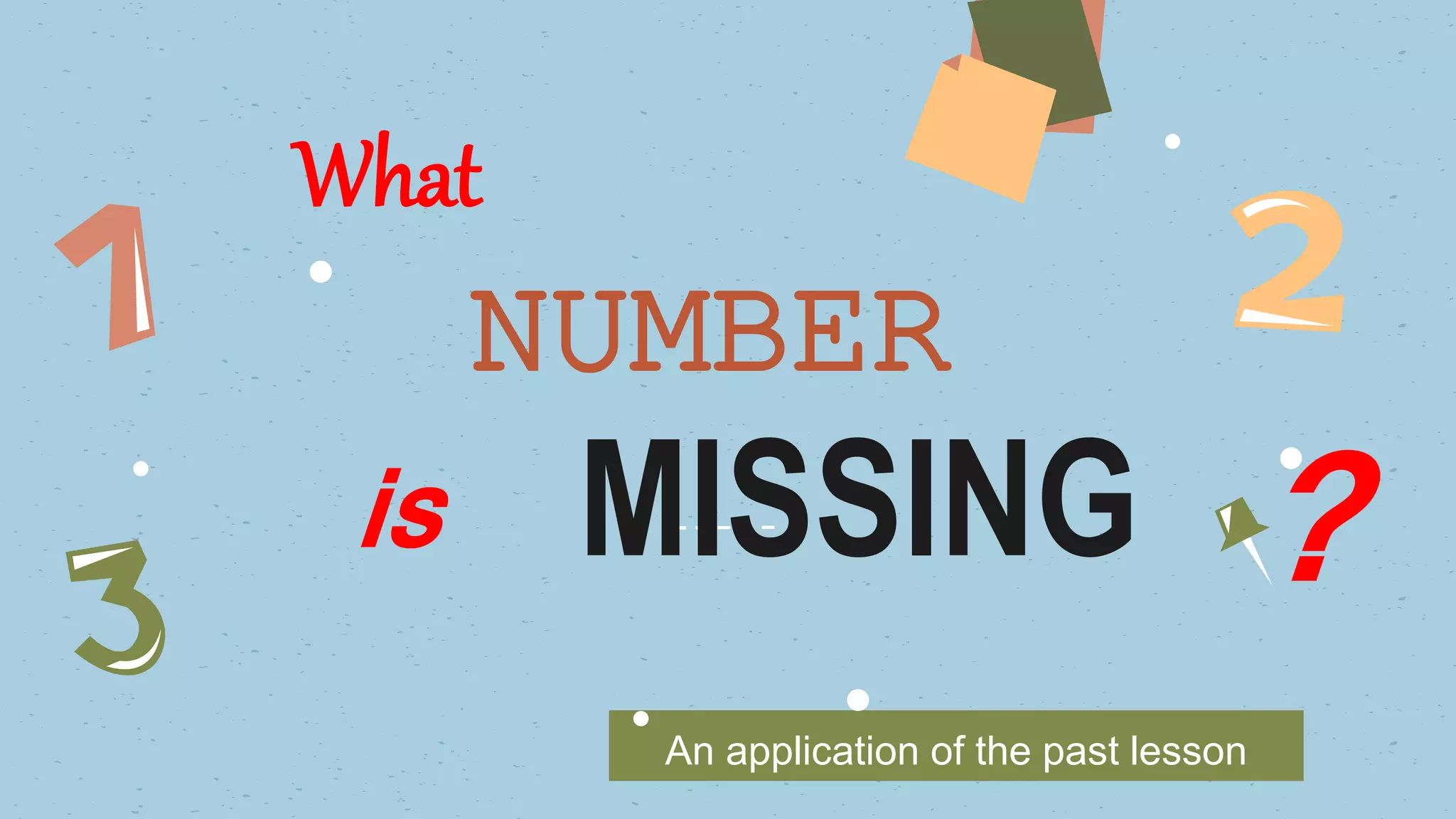 Missing Numbers | PPTX