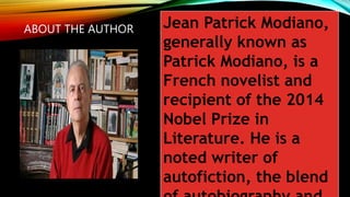MISSING PERSON by PATRICK MODIANO.pptx