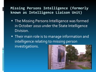 Missing person intelligence | PPT