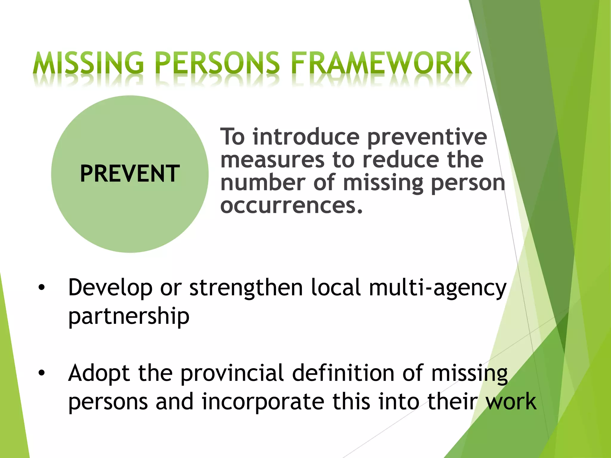 Missing Persons Framework | PDF