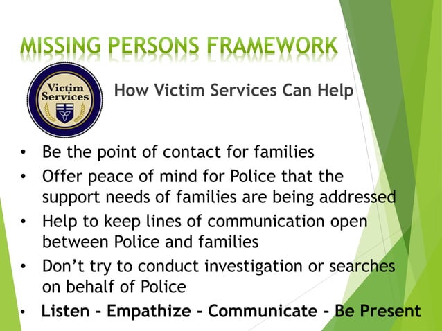 Missing Persons Framework | PDF