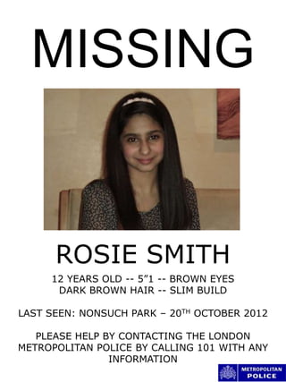 Missing posters | PPTX