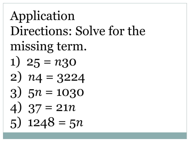 Finding the missing Term in a Proportion.pptx