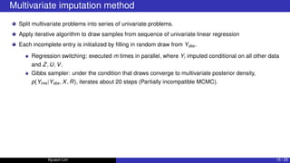 Missing value imputation (slide) | PDF