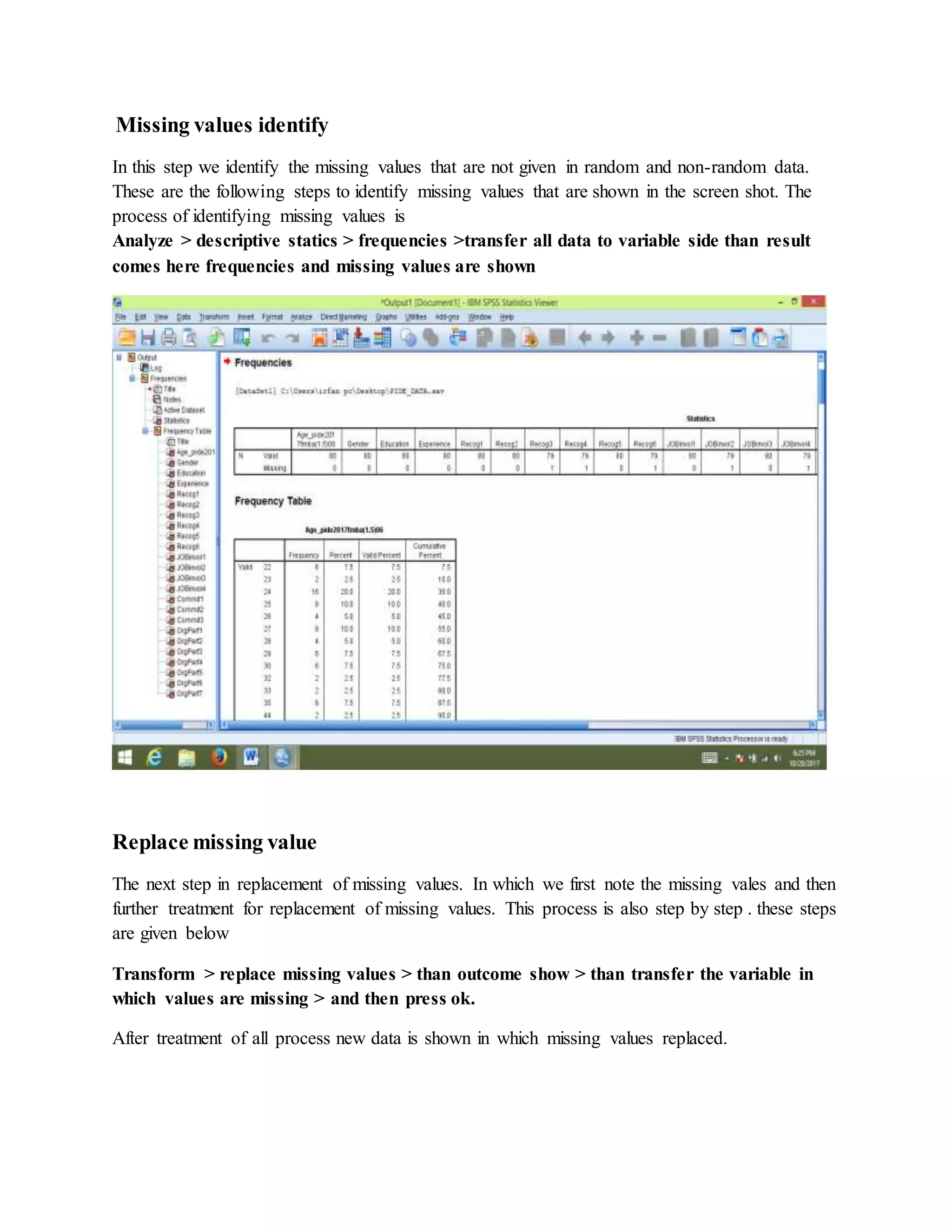 Missing values identify | DOCX