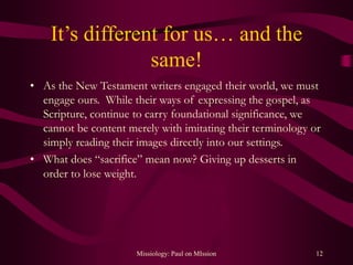 Missiology: Paul's View | PPT