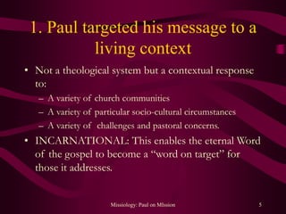 Missiology: Paul's View | PPT