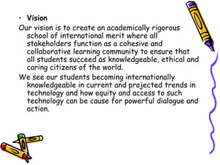 Mission and vision | PPT | Professional School | Postgraduate Education