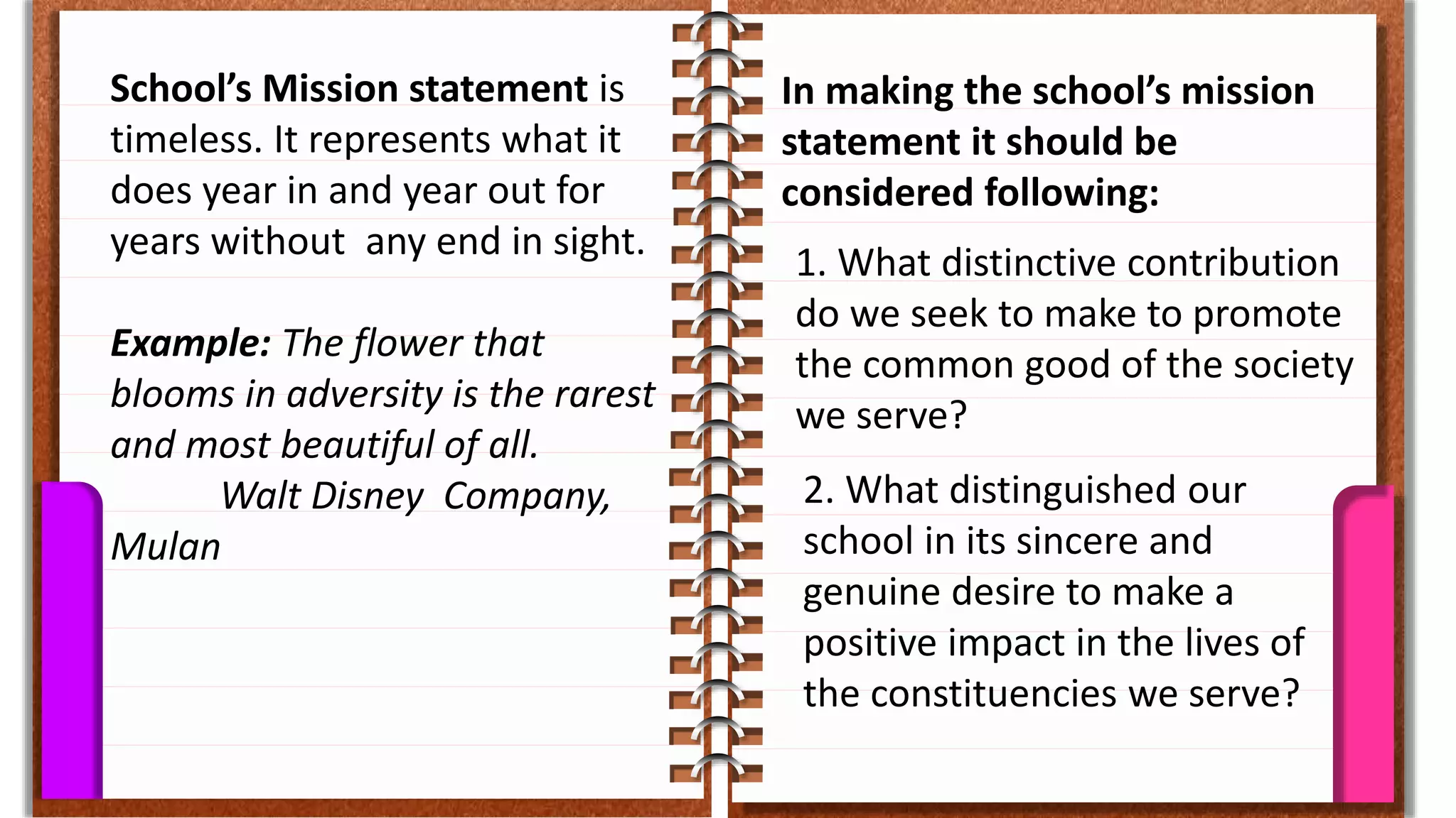 Mission and vision statement( Intro. to Philo) | PPTX