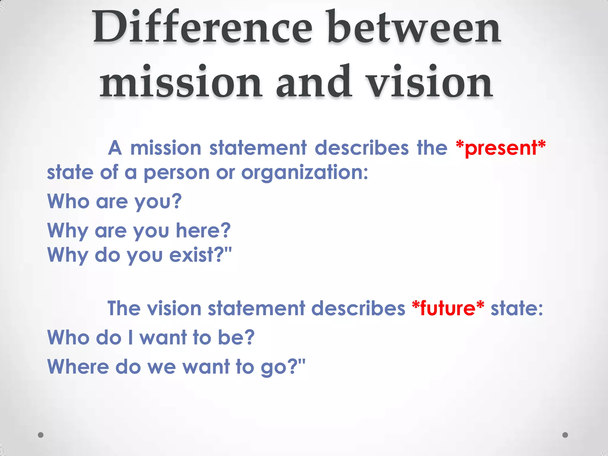 Mission and vission | PPTX