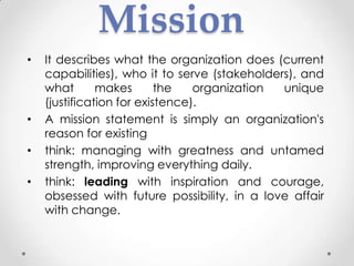 Mission and vission | PPTX