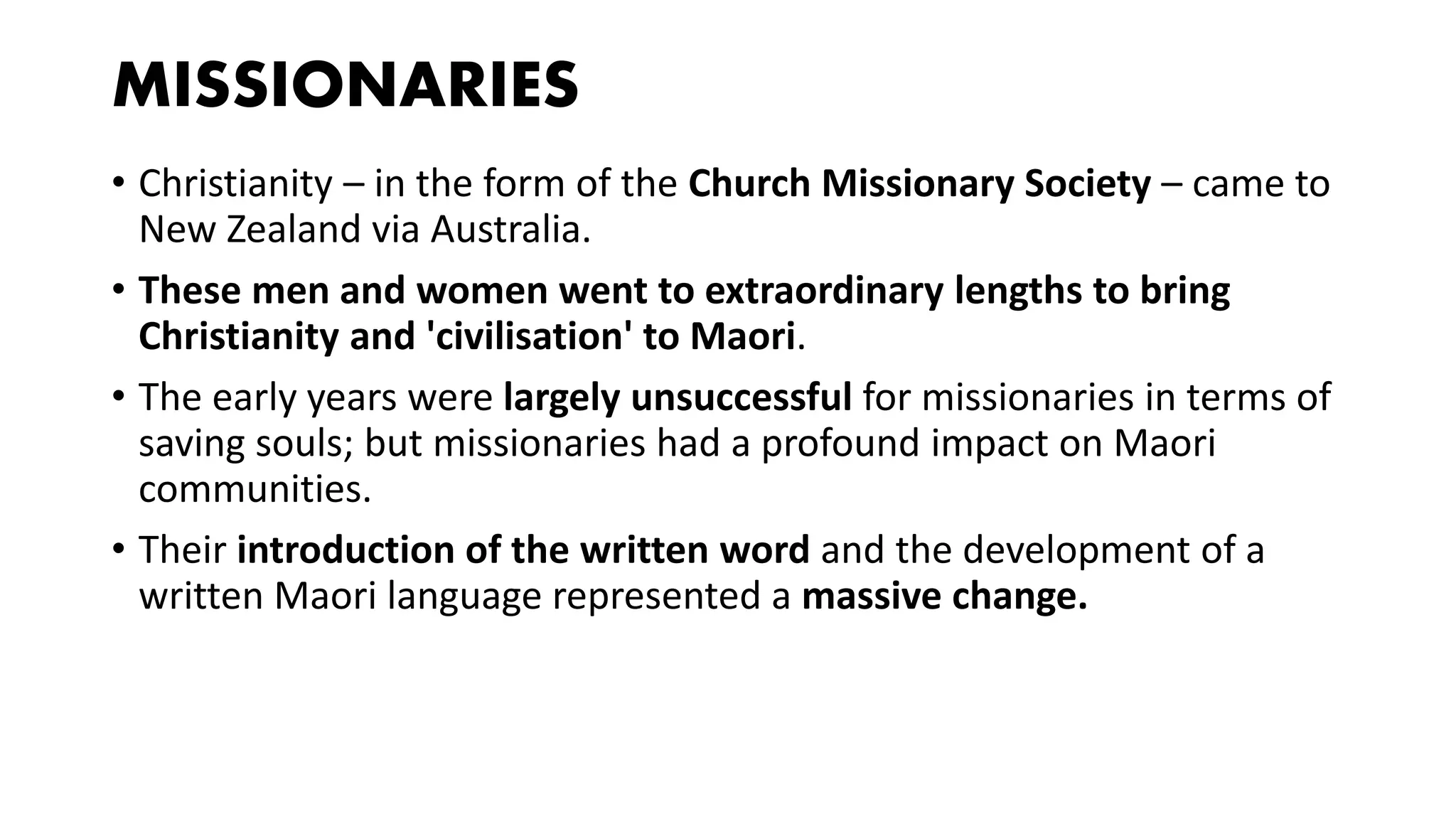 THE CHRISTIAN MISSIONARIES IN NEW ZEALAND | PPTX