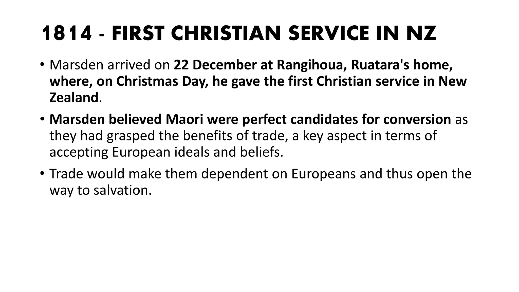 THE CHRISTIAN MISSIONARIES IN NEW ZEALAND | PPTX