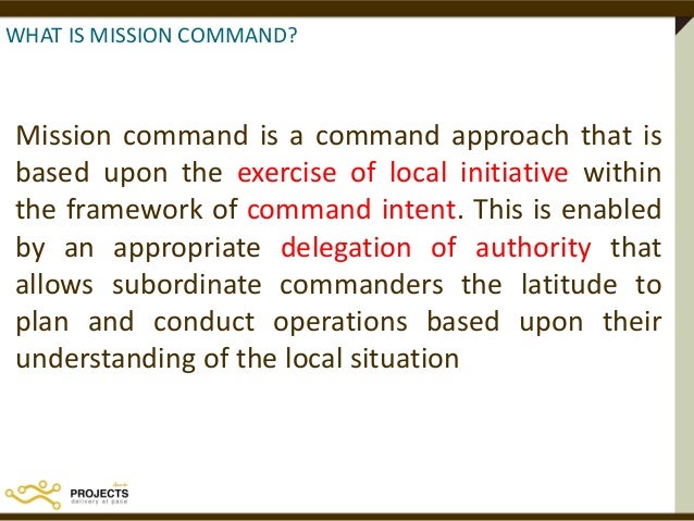 Mission Command - alternative project management