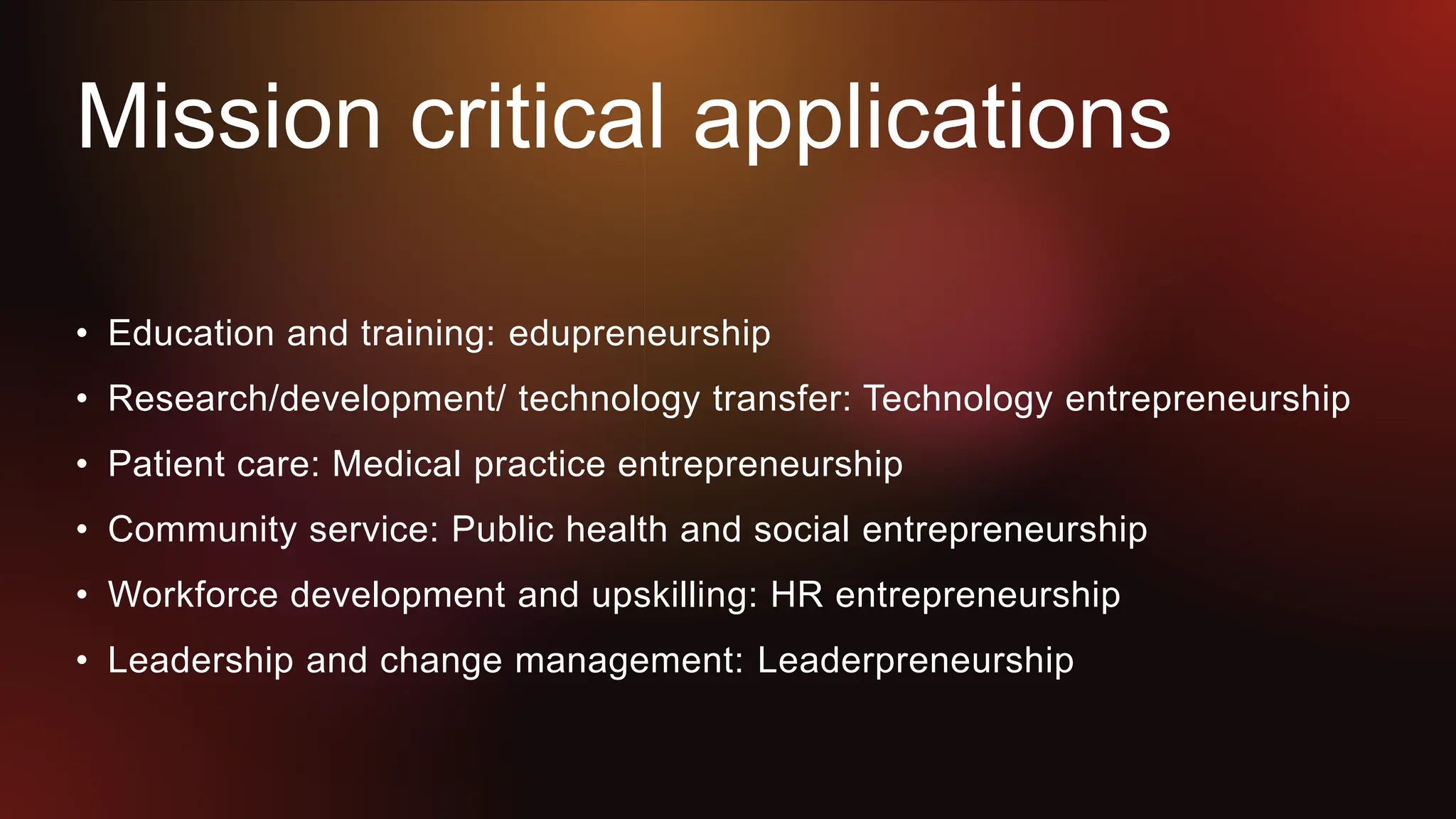 Mission critical AMC entrepreneurship.pptx