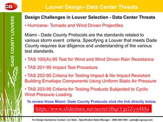 Mission Critical Louver Selection 2012 version | PDF