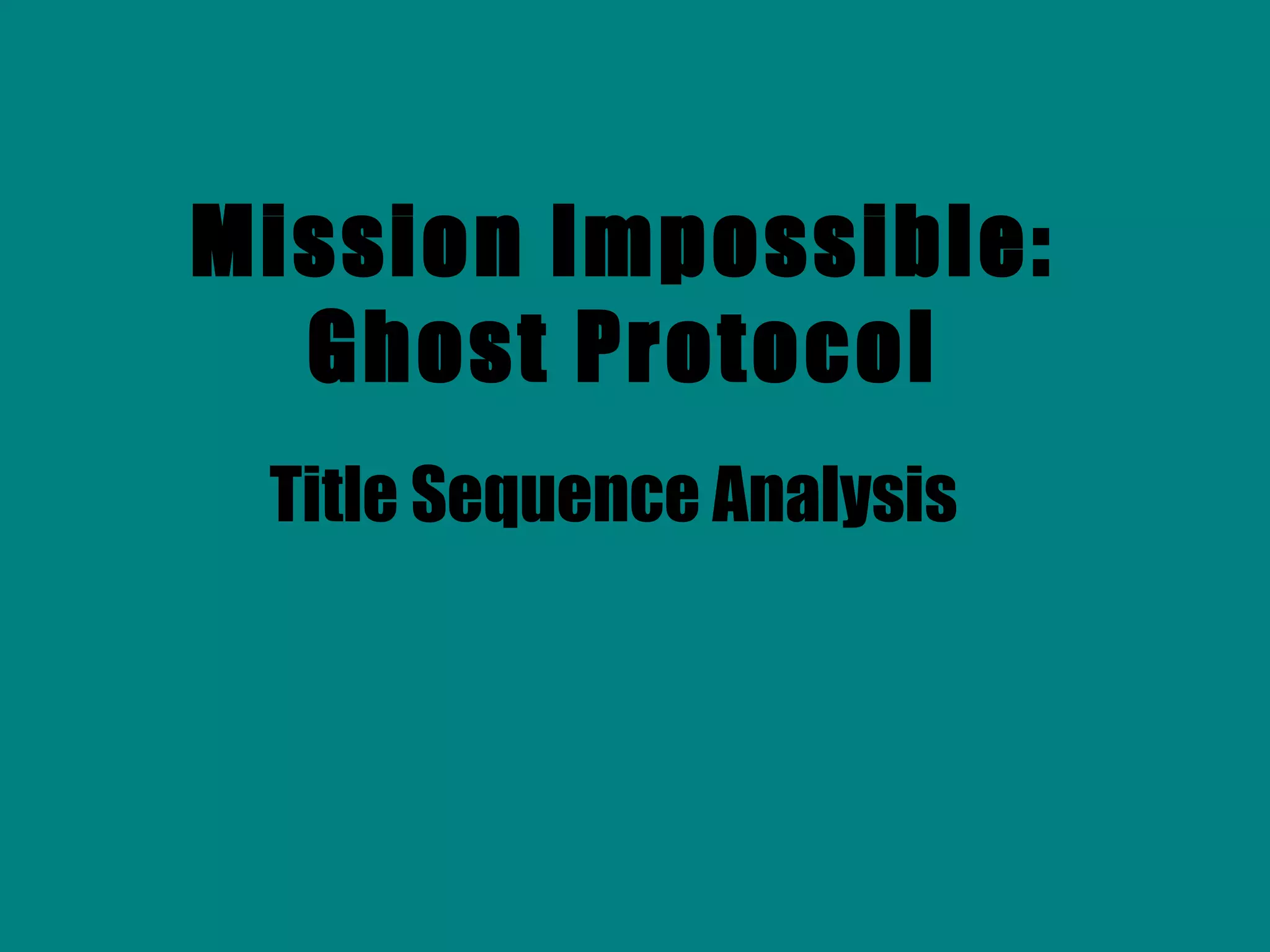 Mission impossible | PPT