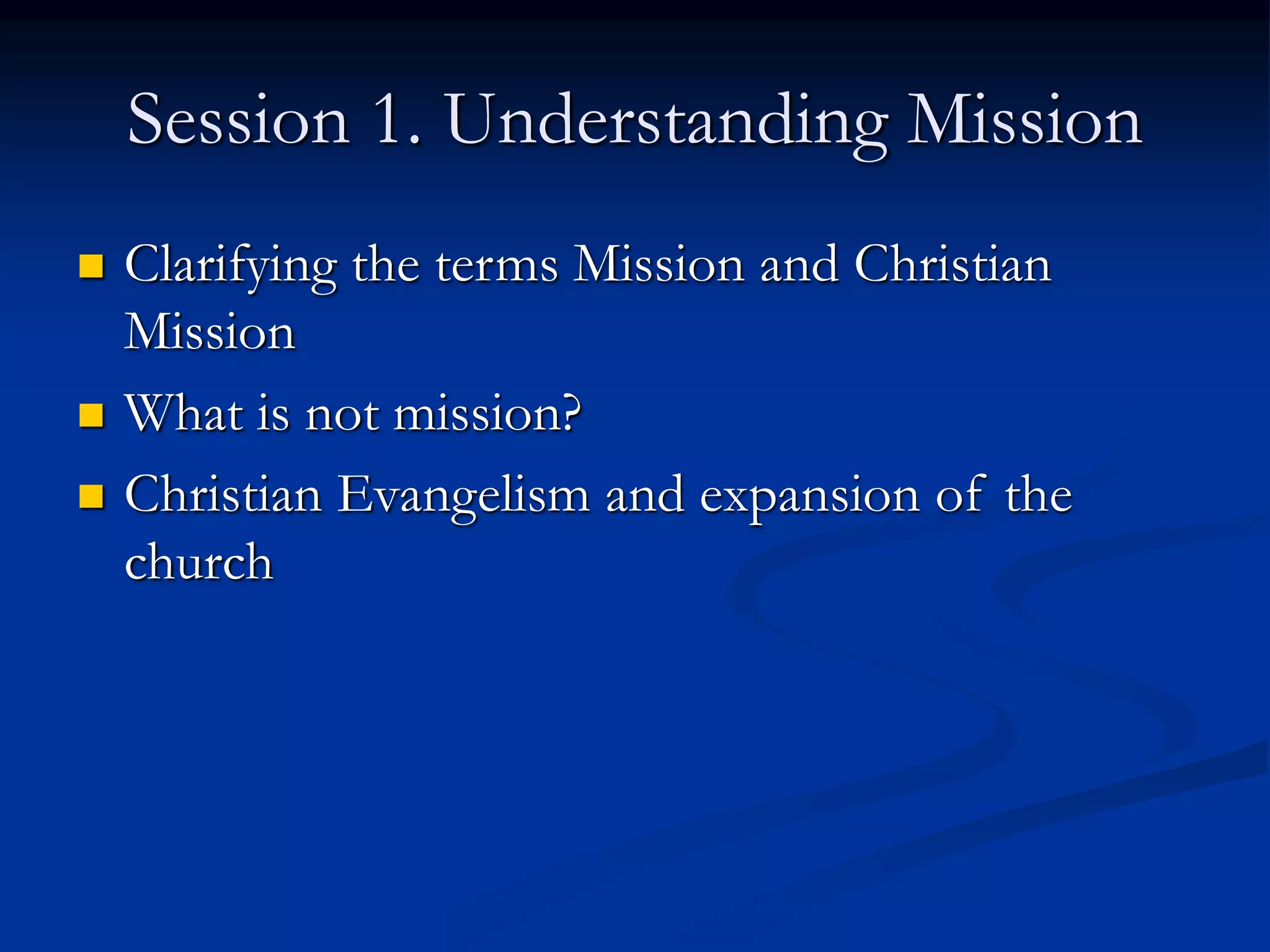 Mission in a world church a ppt sketch | PPT