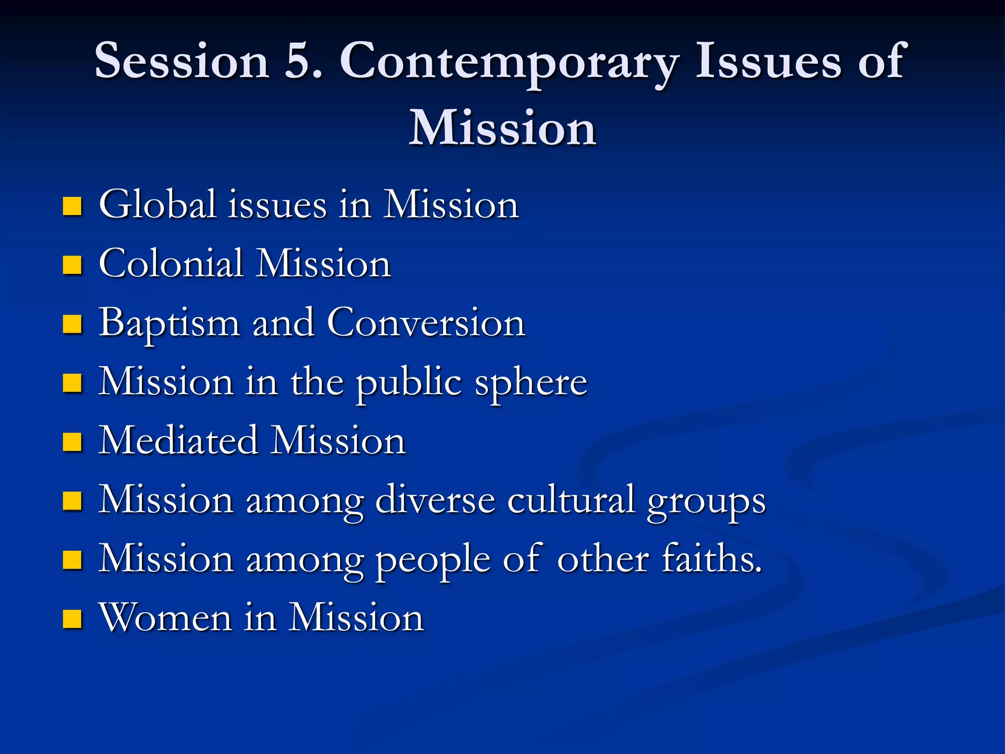 Mission in a world church a ppt sketch | PPT