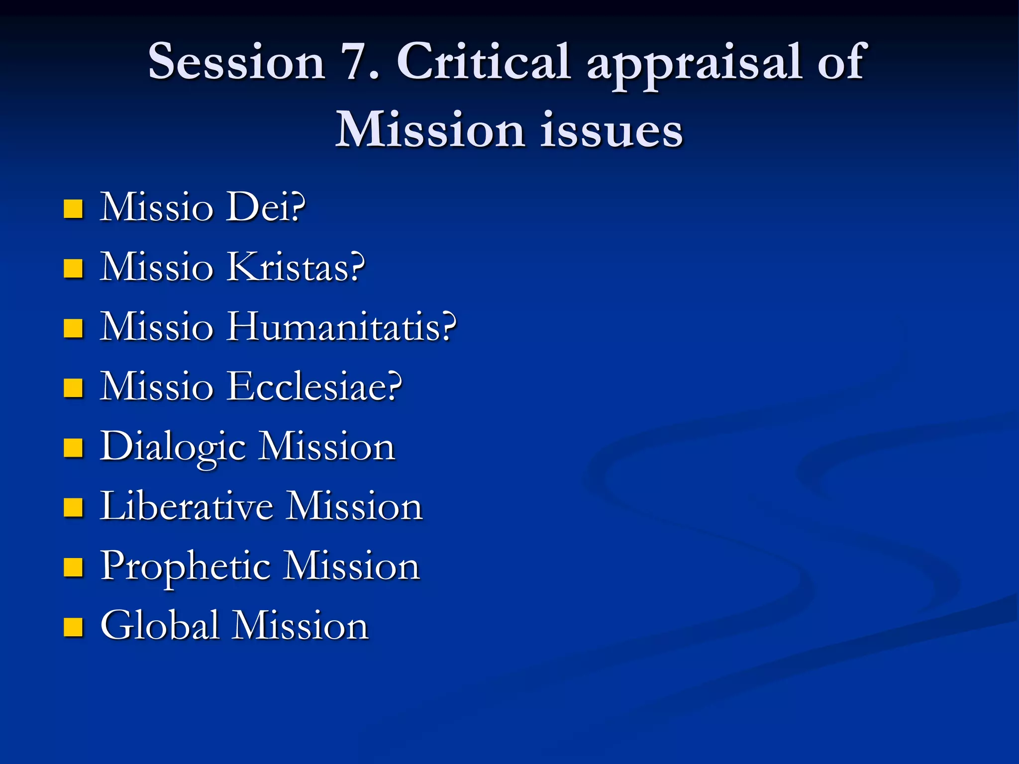 Mission in a world church a ppt sketch | PPT
