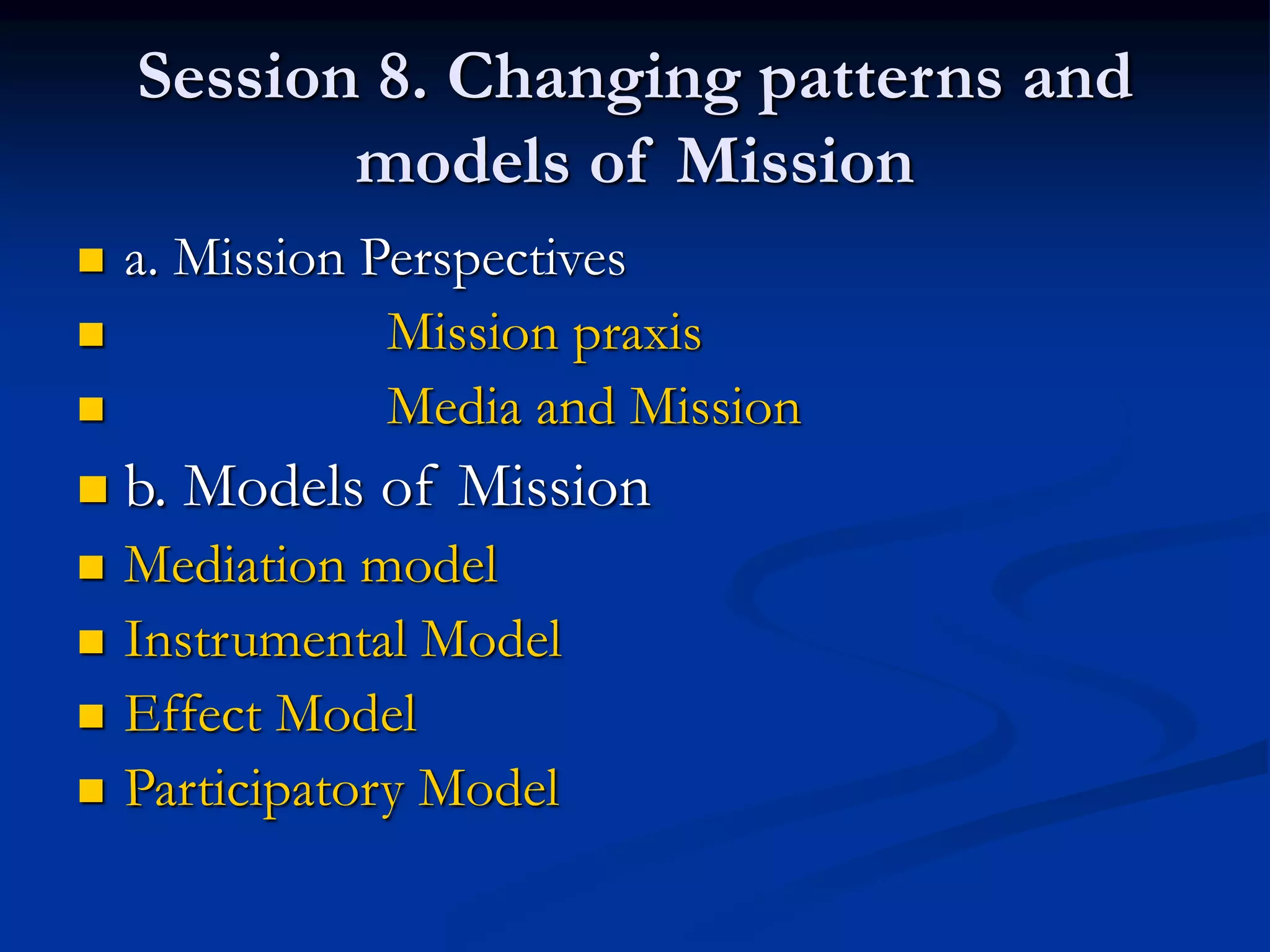 Mission in a world church a ppt sketch | PPT