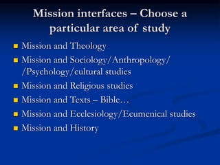 Mission in a world church a ppt sketch | PPT