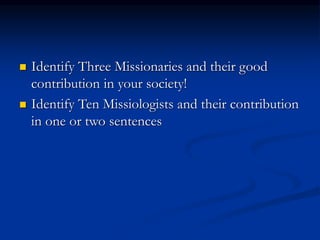 Mission in a world church a ppt sketch | PPT