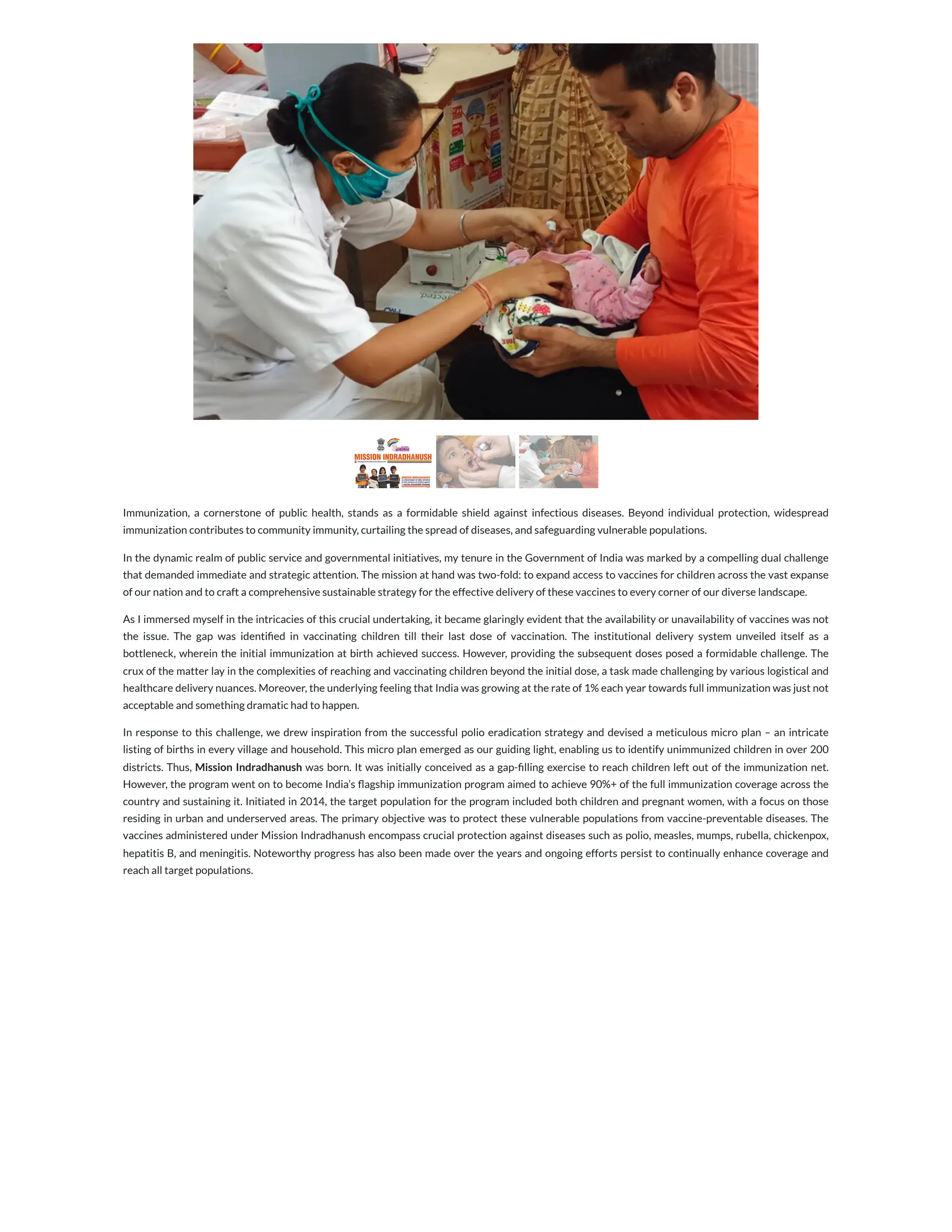 Mission Indradhanush: A Game Changer in India's Journey Toward ...