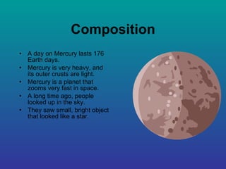 Mission mercury | PPT | Geography | Science