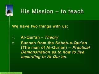 Mission of Prophet Muhammad and Our Lives | PPS
