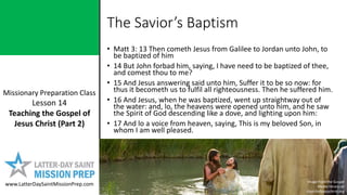 Mission Prep Class: Lesson 14: Teaching the Gospel of Jesus Christ ...