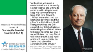 Mission Prep Class: Lesson 14: Teaching the Gospel of Jesus Christ ...