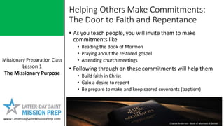 Mission Prep Class: Lesson 1: The Missionary Purpose | PPTX