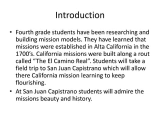 Mission san juan capistrano lesson plan geography | PPT