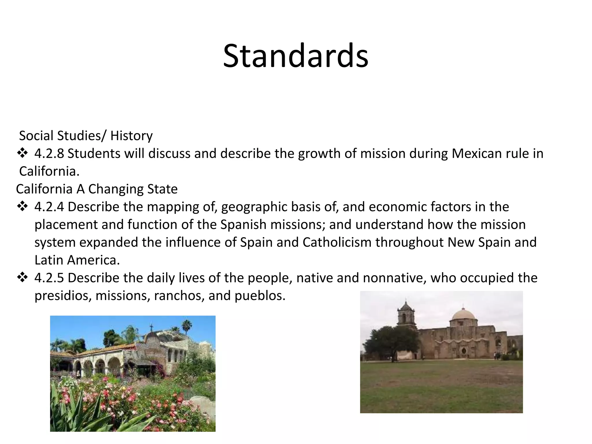 Mission san juan capistrano lesson plan geography | PPTX