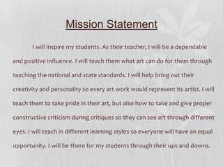 Mission statement | PPTX | Education