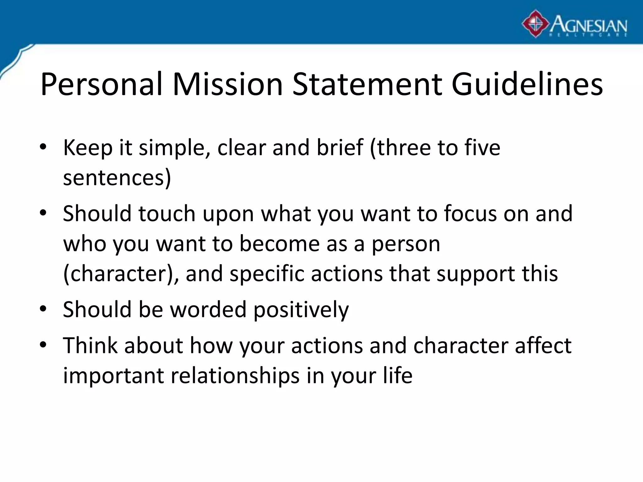 Personal Mission Statement | PPTX