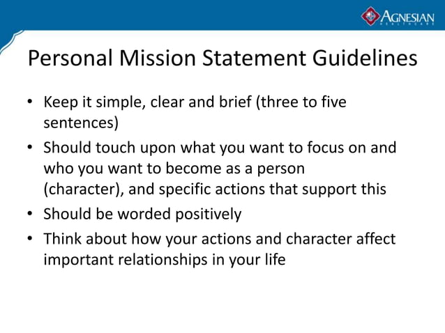 Personal Mission Statement | PPTX | Career Advice | Careers