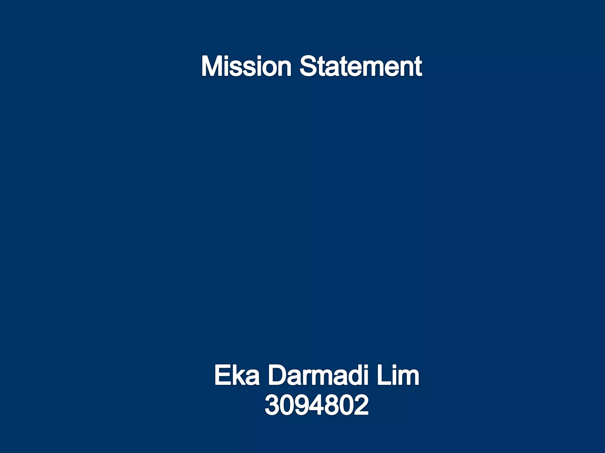 Mission statement | PDF