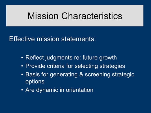 Mission statement | PDF