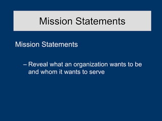 Mission statement | PDF