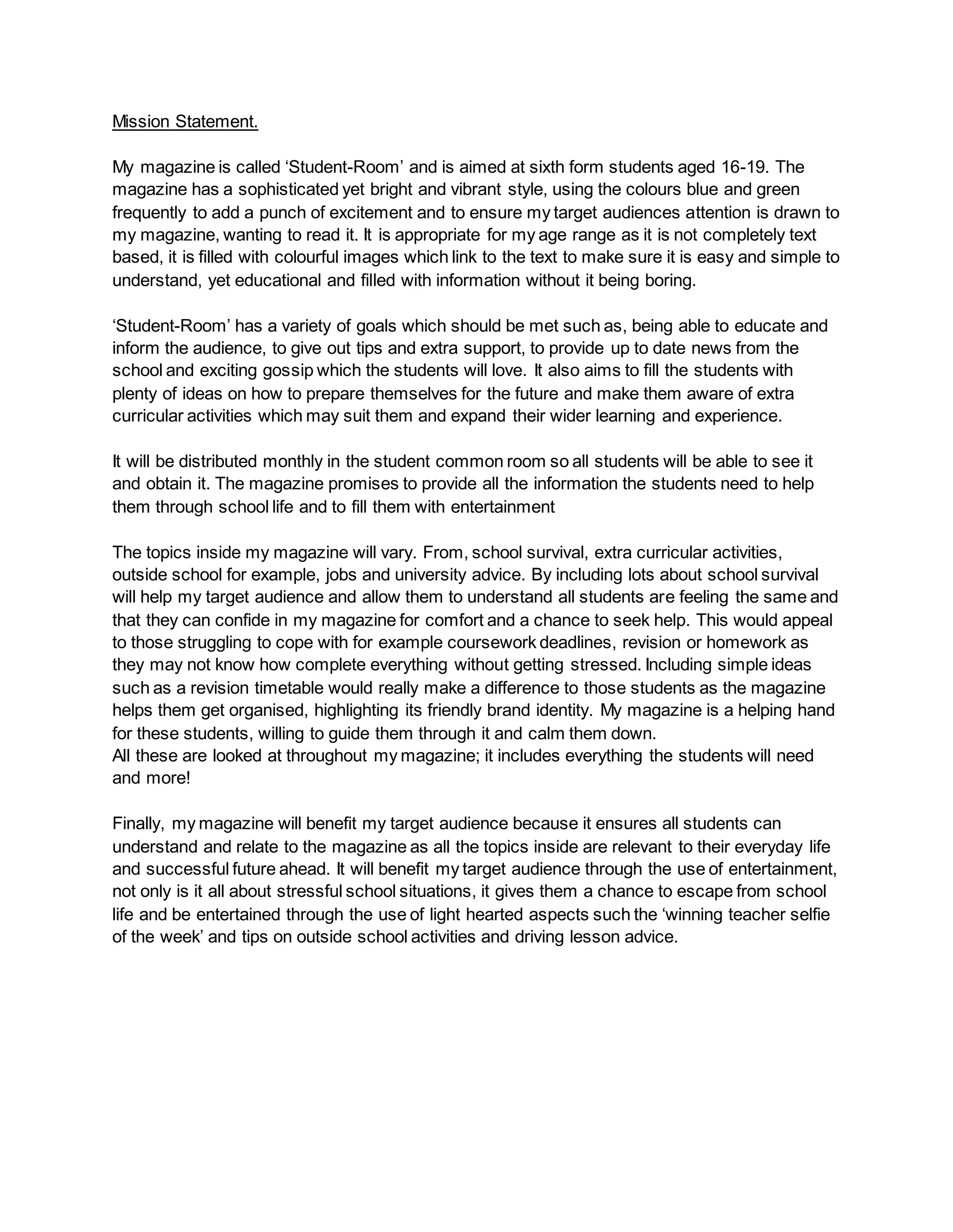 Mission Statement | PDF