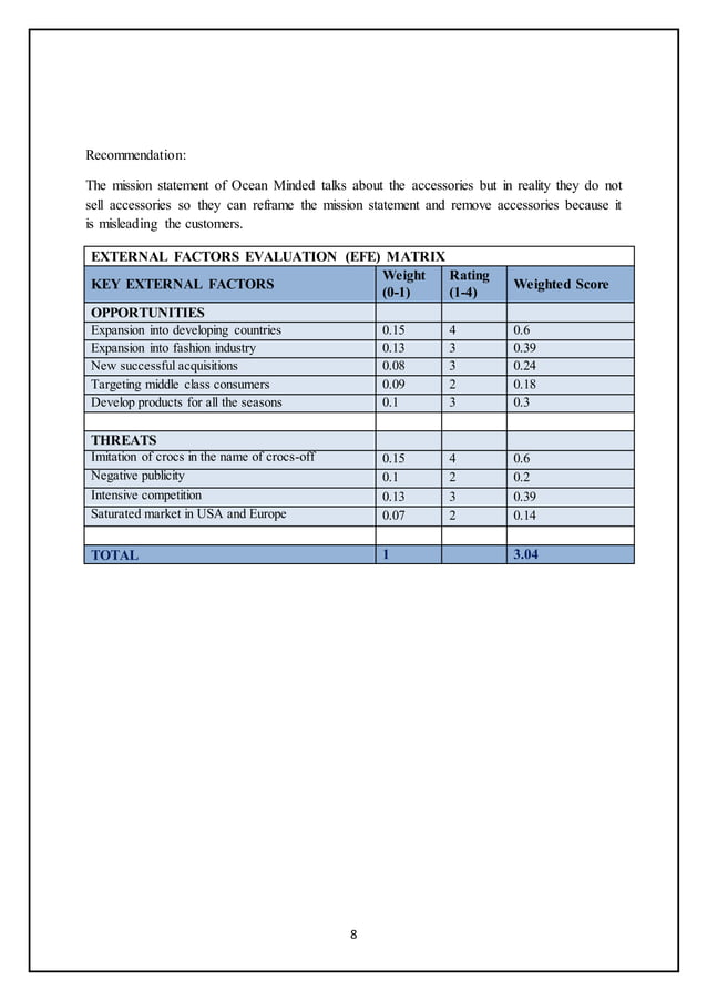 CROCS - MISSION STATEMENT | DOCX