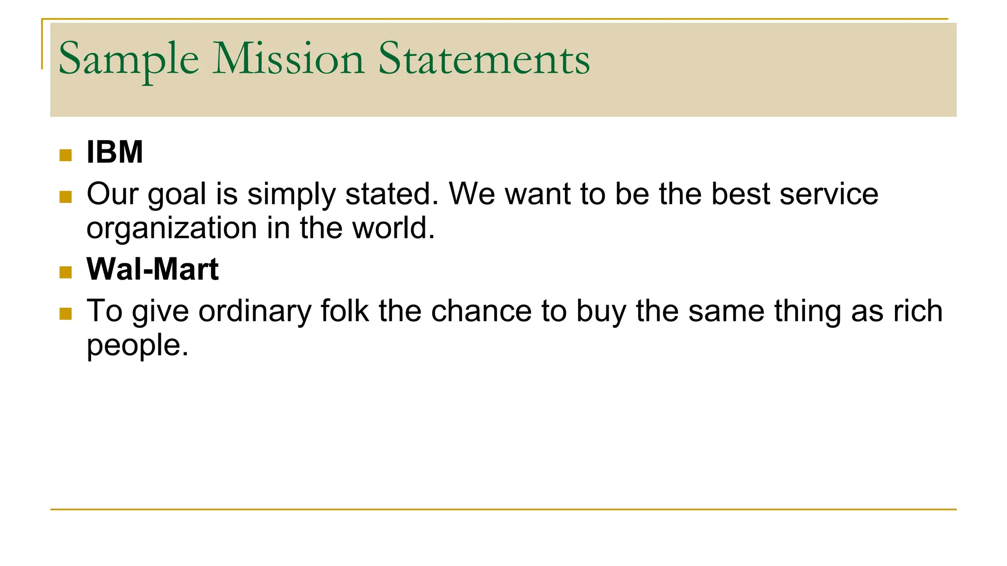 Mission statement.ppt strategic management | PPT