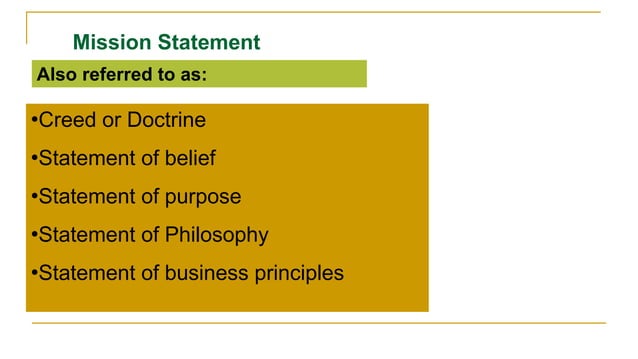Mission statement.ppt strategic management | PPT
